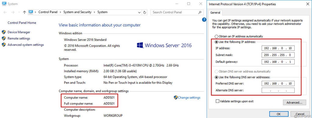 การติดตั้ง Domain Controller สำหรับ Windows Server 2016 | mvpskill.com ...