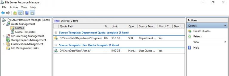 Configure Quotas with File Server Resource Manager (FSRM) | mvpskill ... Configure Quotas with File Server Resource Manager (FSRM) | mvpskill ...