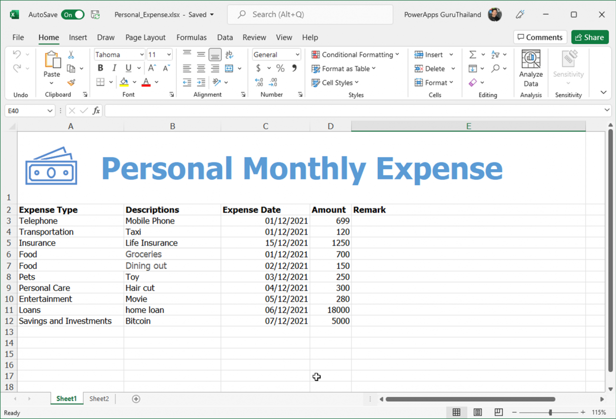 Create Your First App From Data in an Excel Workbook with Power Apps ...